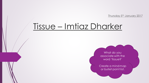 Imtiaz Dharker Tissue Analysis/Annotation Lesson for GCSE AQA Power and ...