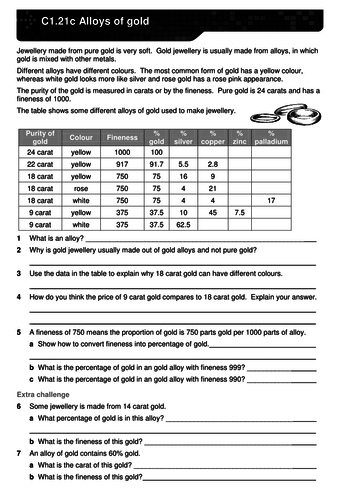 KS3 Unit 8G Chemistry - Metals (8b, Corrosion, 8c Water, 8d Acids, 8e ...