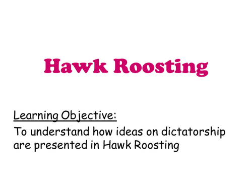 Analysis and Annotation of Hawk Roosting | Teaching Resources