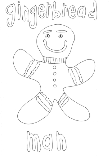 Gingerbread Man: Colouring Page | Teaching Resources