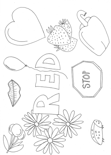 Red: Colours: Colouring Sheet | Teaching Resources