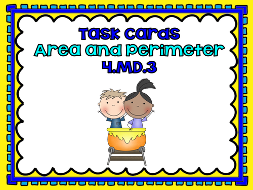 Fourth Grade Math Area and Perimeter 4.MD.3 Teaching PowerPoint and ...