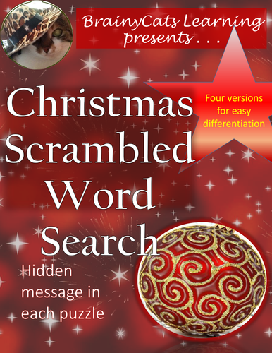 Christmas Word Scramble Word Search | Teaching Resources