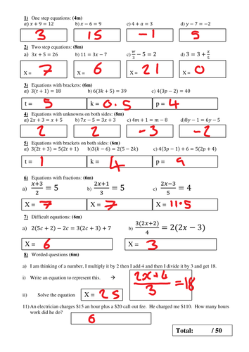 Solving equations | Teaching Resources