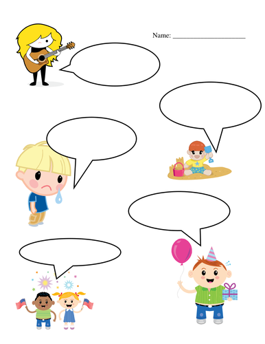 Speech marks and speech bubbles activity tasks for key stage one ...