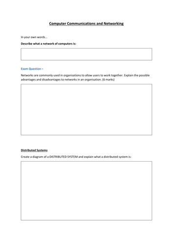 Computer Communications and Networks PPT and Worksheet - GCSE Computer ...