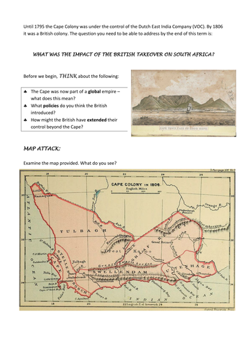 Impact of the British at the Cape | Teaching Resources