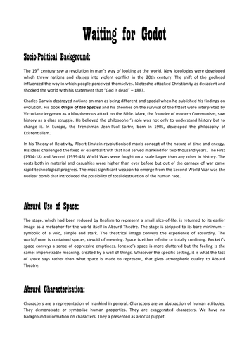 Waiting for Godot | Teaching Resources