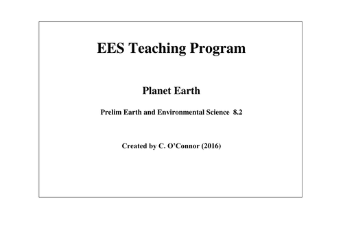 Planet Earth - Year 11 Earth and Environmental Science Program ...