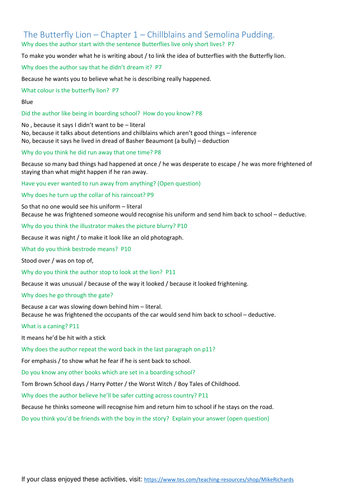 Michael Morpurgo - Guided Reading - War pack | Teaching Resources Michael Morpurgo - Guided Reading - War pack | Teaching Resources