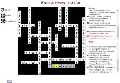 Literacy In Moral & Ethical Issues (Set 4) – Interactive Crosswords ...