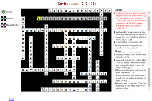 Literacy In Moral & Ethical Issues (Set 4) – Interactive Crosswords ...