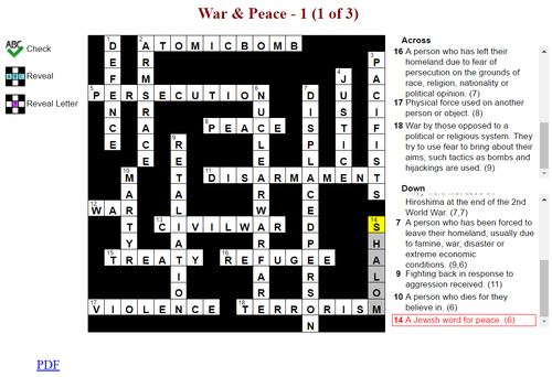 Literacy In Moral & Ethical Issues (Set 4) – Interactive Crosswords ...