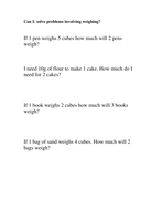 KS1 Weight/Mass Word Problems (Differentiated) | Teaching Resources