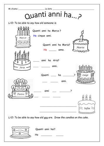 ITALIAN - How old are you? - Quanti anni hai? - Quand'è il tuo ...