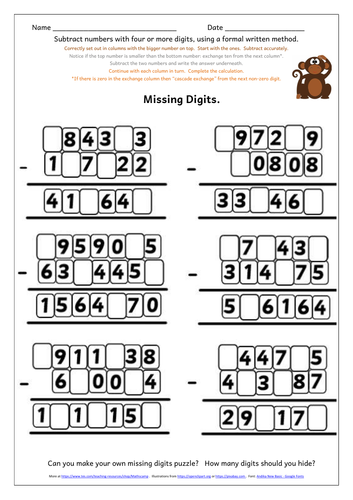 Addition and Subtraction Year 5 - Formal Written Methods | Teaching ...
