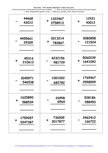 Addition and Subtraction Year 5 - Formal Written Methods | Teaching ...