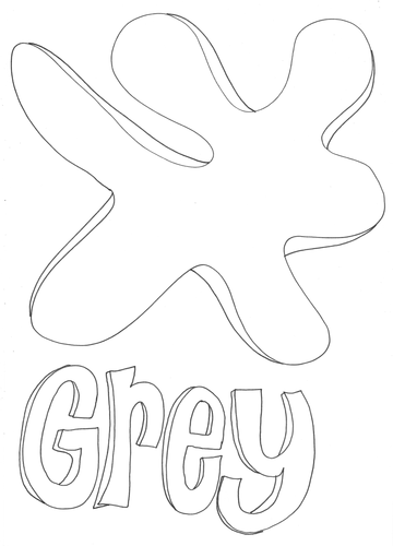 Grey: Colours: Splodge Colouring Page | Teaching Resources