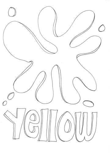 Yellow: Colours: Splodge Colouring Page | Teaching Resources
