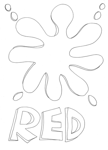 Red: Colours: Splodge Colouring Page | Teaching Resources