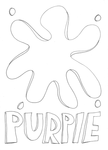 Purple: Colours: Splodge Colouring Page | Teaching Resources