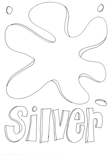 Silver: Colours: Splodge Colouring Page | Teaching Resources