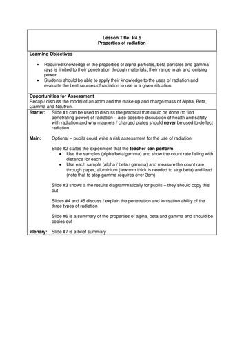GCSE Science / Physics - Properties of radiation (PowerPoint and Lesson ...