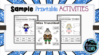 Matilda Character Trait Activities | Teaching Resources