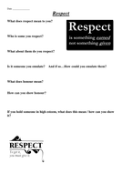 Showing Respect | Teaching Resources