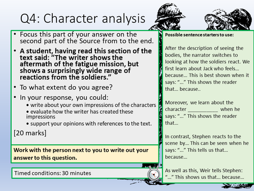 Aqa English Language Paper 1 Section A Walkthrough Teaching Resources