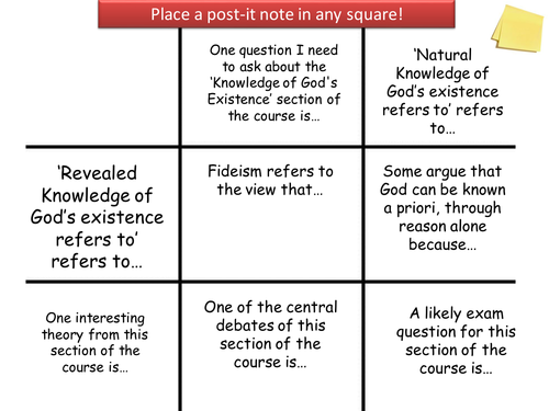 Knowledge of God's Existence - Revision Session for AS KS5 OCR RS ...