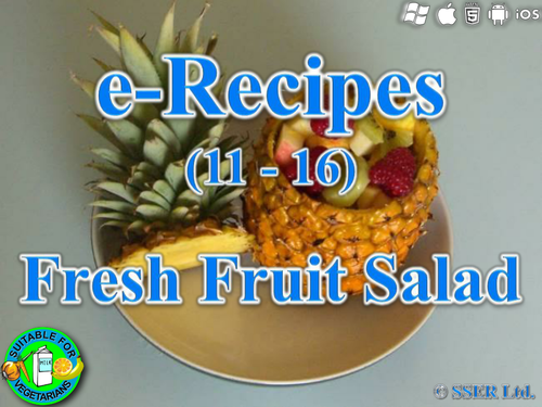 e-Recipe 14 - Fresh Fruit Salad | Teaching Resources