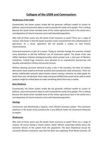 The Collapse of Communism | Teaching Resources