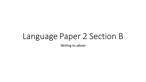 New AQA Language paper 2 section B | Teaching Resources