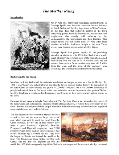 The Merthyr Rising 1831 | Teaching Resources