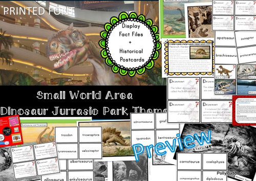 Small World Area Dinosaur Themed for EYFS/KS1 | Teaching Resources