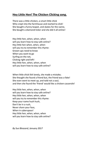 Hey Little Hen! Chicken Clicking song. KS1 online safety song ...