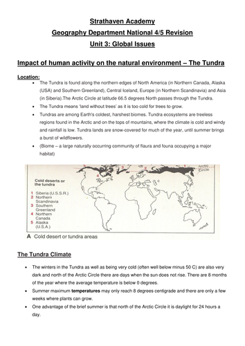 National 5 Revision - Global Issues - Human Impact and Environmental ...