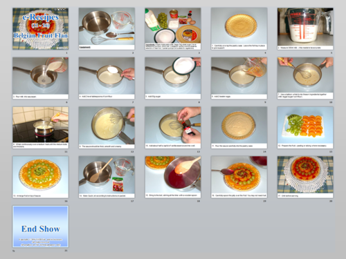 e-Recipe 31 - Belgian Fruit Flan | Teaching Resources