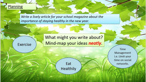 New Year Healthy Eating – Non-Fiction Writing Lesson | Teaching Resources