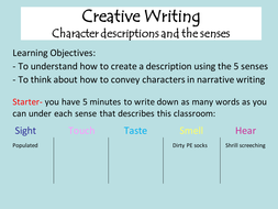 Descriptive Writing - Character descriptions, Lesson 2 | Teaching Resources