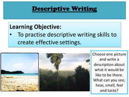 Descriptive Writing - Settings, Lesson 3 | Teaching Resources