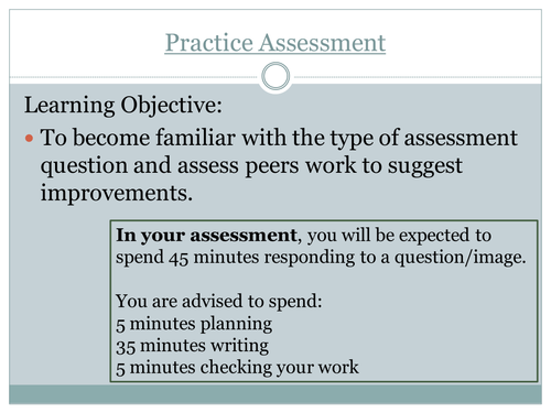 Descriptive Writing - Practice assessment task, Lesson 5 | Teaching ...
