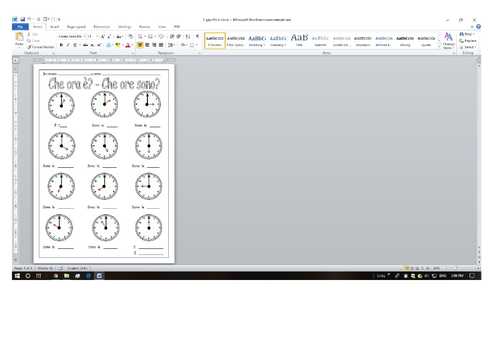 ITALIAN - Che ora è? - Che ore sono? - Worksheets | Teaching Resources