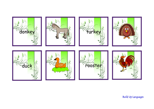 Domestic Animals Cards - game | Teaching Resources
