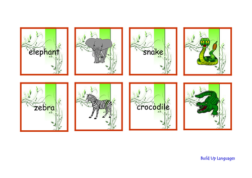 Wild Animals Cards - game | Teaching Resources