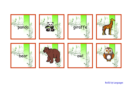 Wild Animals Cards - game | Teaching Resources