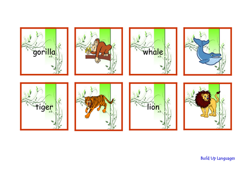 Wild Animals Cards - game | Teaching Resources