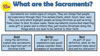AQA A Christianity: Practices - Lesson 3 The Sacraments | Teaching Resources