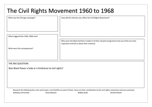 Civil Rights in the USA 1865-1992 (African Americans from 1960s to ...